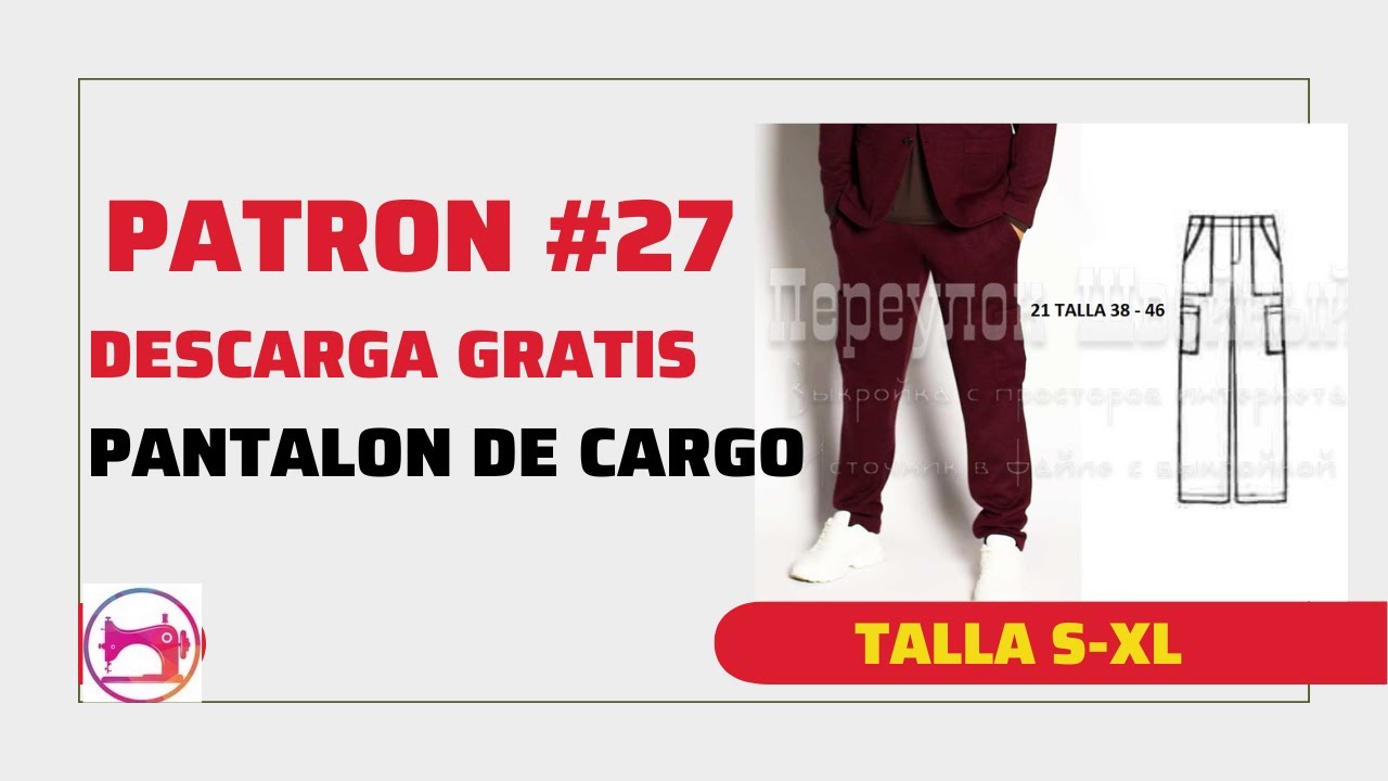 PANTALON DE CARGO👖 , PATRON ✅ GRATIS EN PDF 👑
