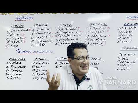 Razonamiento verbal: SINÓNIMOS - ANTÓNIMOS - TERMINO EXCLUIDO - ANALOGÍAS