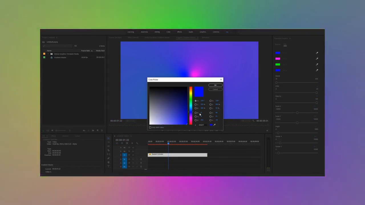 Gradient Controller Motion Graphics Templates