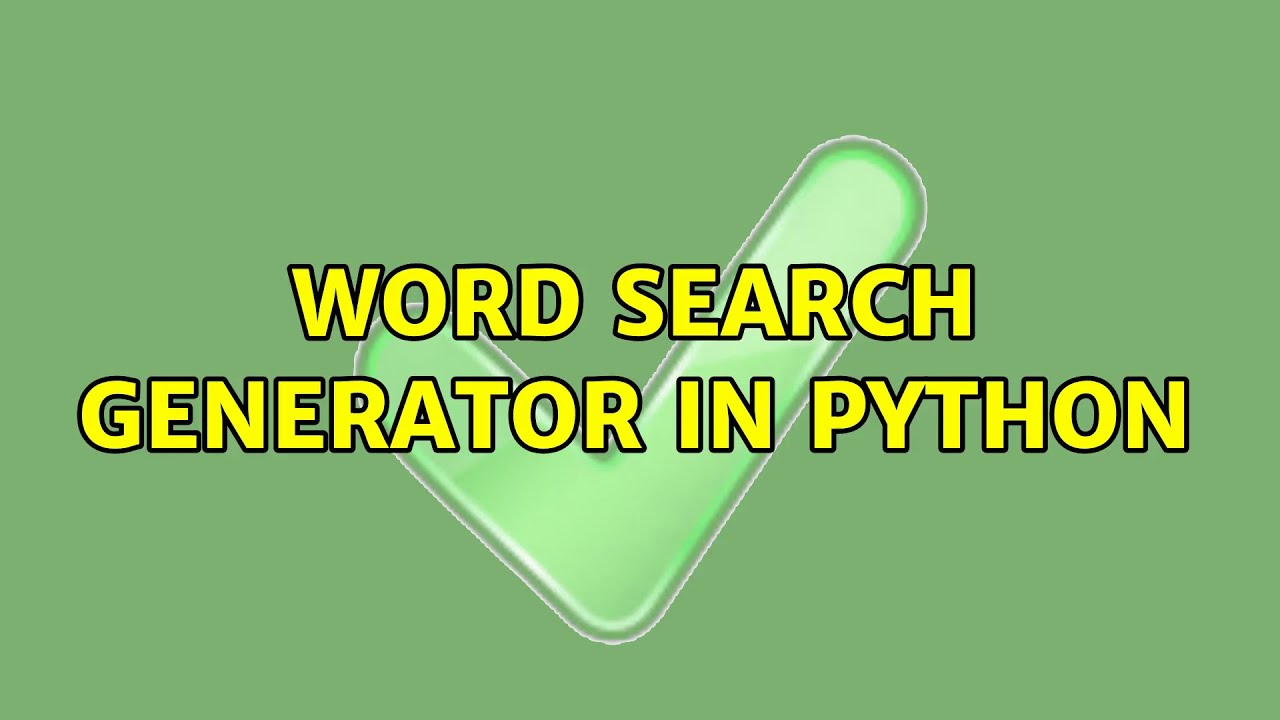 Word search generator in Python