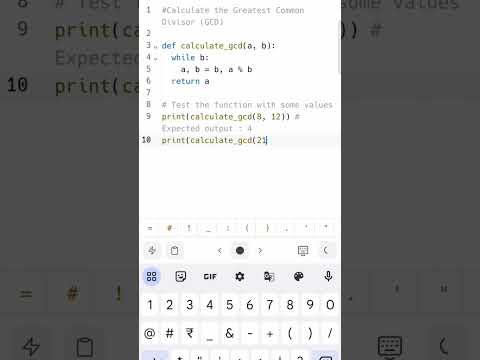 Calculate the Greatest Common Divisor | Python | Replit