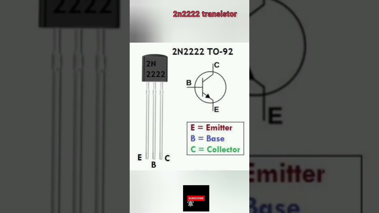 transistor 2n2222 pinout #akexperiment #electronic #pinout #shorts #npn #transistor #2n2222