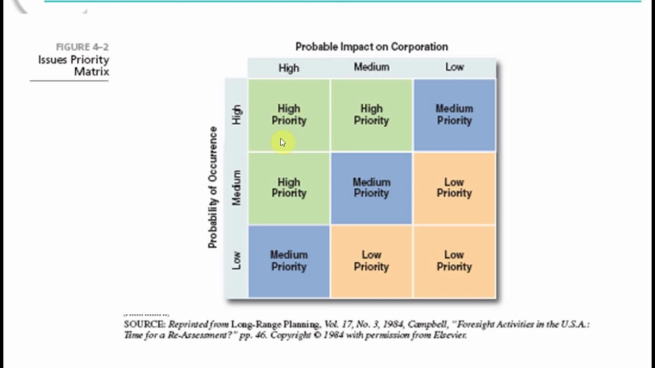 Strategy ch 4  - Issues priority matrix