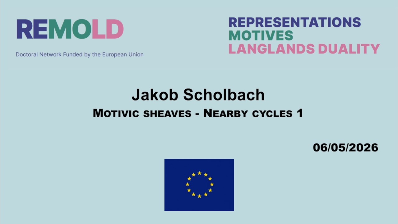 Jakob Scholbach -- Motivic sheaves   Nearby cycles 1