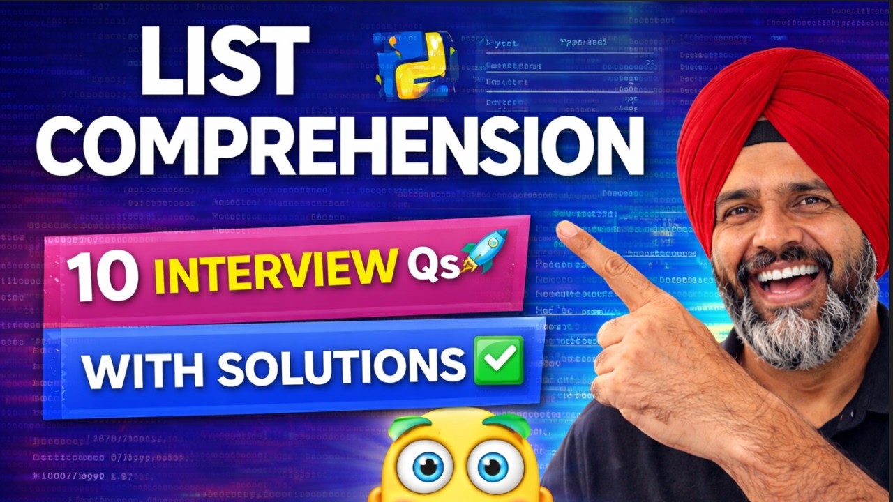 Python List Comprehension 🔥 | Top 10 Interview Questions + Solutions | Day 23 Practice Tutorial