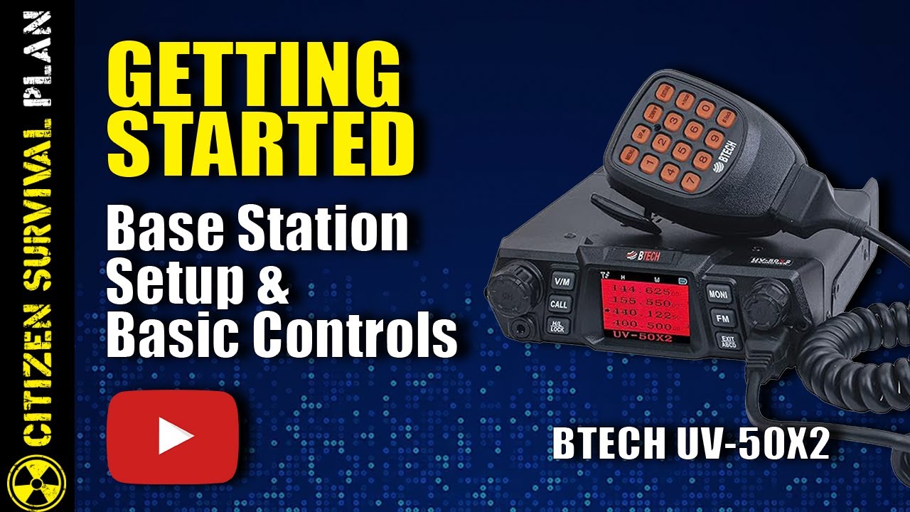 BTECH 50 X2 Radio Base Station Setup: Power, Antennas & Basic Controls