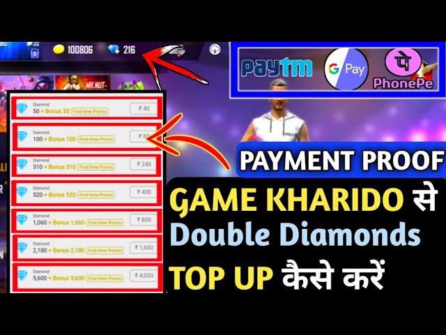 How to top up Free Fire diamonds from Games Kharido & Codashop in July 2021