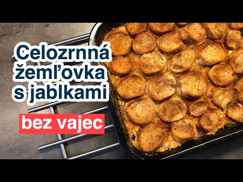 Celozrnná žemľovka s jablkami bez vajec
