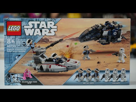 LEGO Star Wars 40755 Imperial Dropship vs. Rebel Scout Speeder - LEGO Speed Build Review