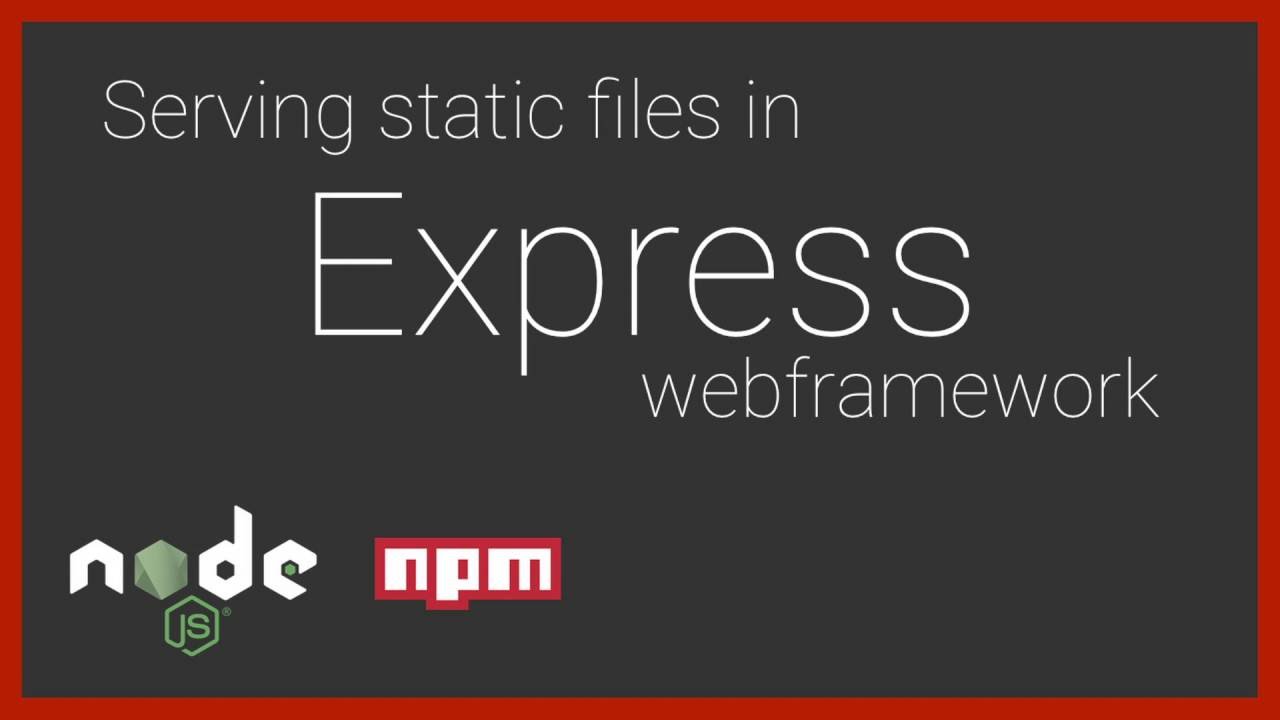 Serve static files with Express - Node.js
