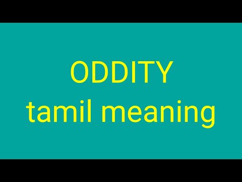 ODDITY tamil meaning ( as an oddity)/sasikumar