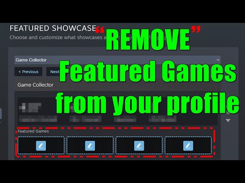 How to Remove Featured Games from Game Collector Showcase | Steam 2022