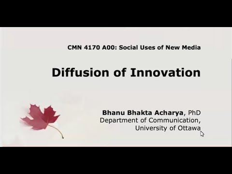 CMN 4170 Lecture Series Diffusion of Innovation