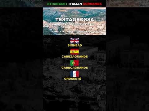 TESTAGROSSA | 0007 | Italian Surnames #surname #surnames #italianlanguage