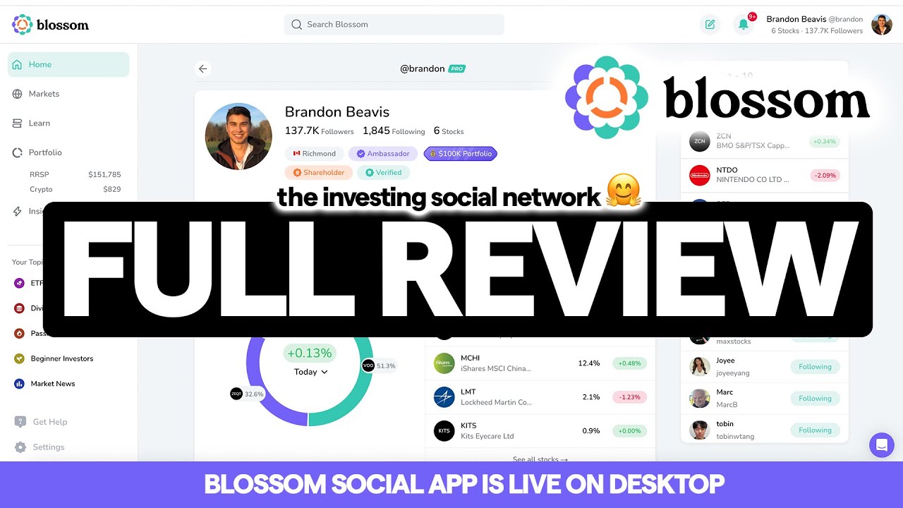 Blossom: Social Media For Investors - NEW Desktop Platform Overview