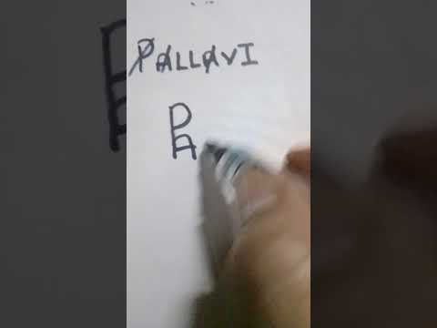 PALLAVI name as brand logo design 😱#logo