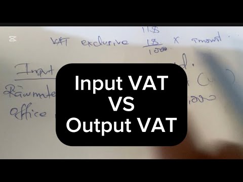 Input VAT Vs Output VAT (VAT// taxation)