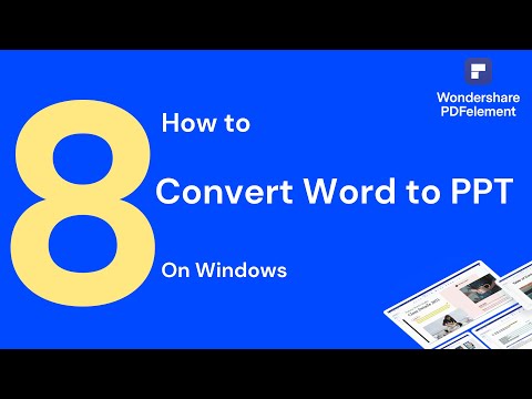 How to Convert Word to PPT on Windows | PDFelement 8