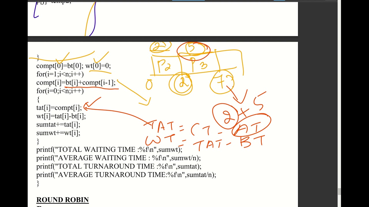 CSL206  :C program to implement Priority Scheduling Algorithm