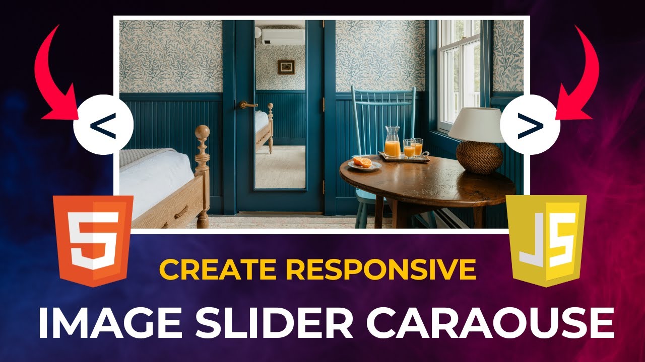 Responsive Image Slider carousel Tutorial | HTML, CSS & JavaScript from Scratch | Easy Step Tutorial