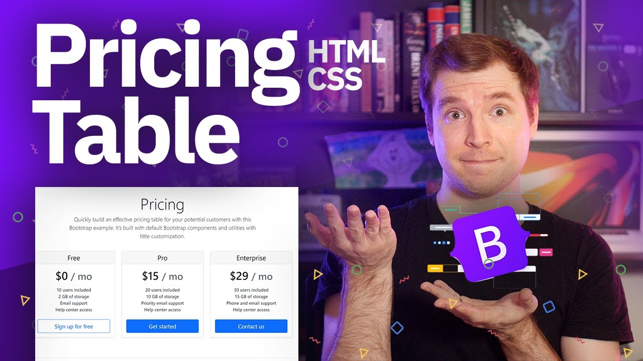 Pricing Table HTML CSS | Bootstrap 5