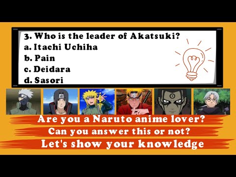 10 questions about the Naruto anime | Anime Questions and Answers | GK ANIME QUIZ