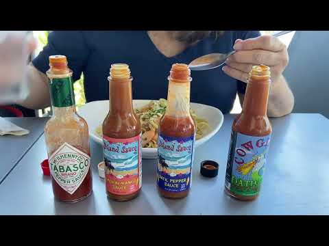Datil Pepper Sauce at the Fish Camp Restaurant in St Augustine, Florida