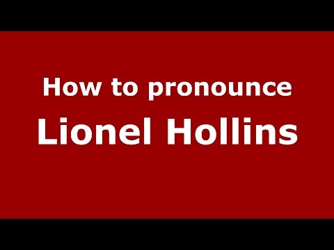 How to pronounce Lionel Hollins (American English/US) - PronounceNames.com