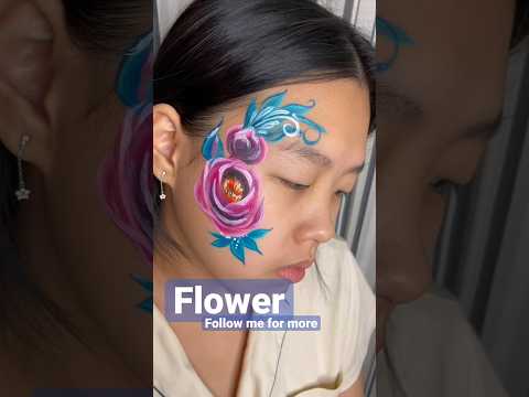 🌸 #facepainting #facepaint #tutorial #nyc #drawing #art #tutorialreels #tutorials #flowers #peony