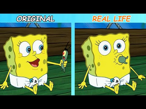 SpongeBob Plankton is Candy | SpongeBob Original vs Real life | SpongeBob Animation #spongebob