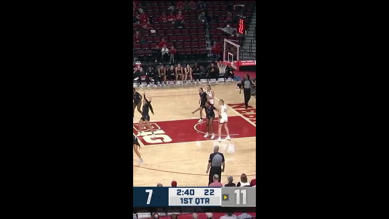 Jessica Petrie Kisses the Fasde-Away off the Glass vs. FAU | Nebraska Women's Basketball