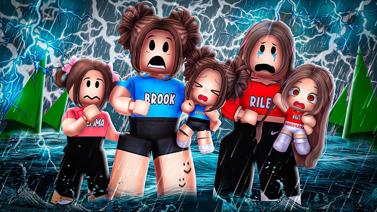 Surviving THE WORST STORM With Our KIDS In Roblox Brookhaven!!