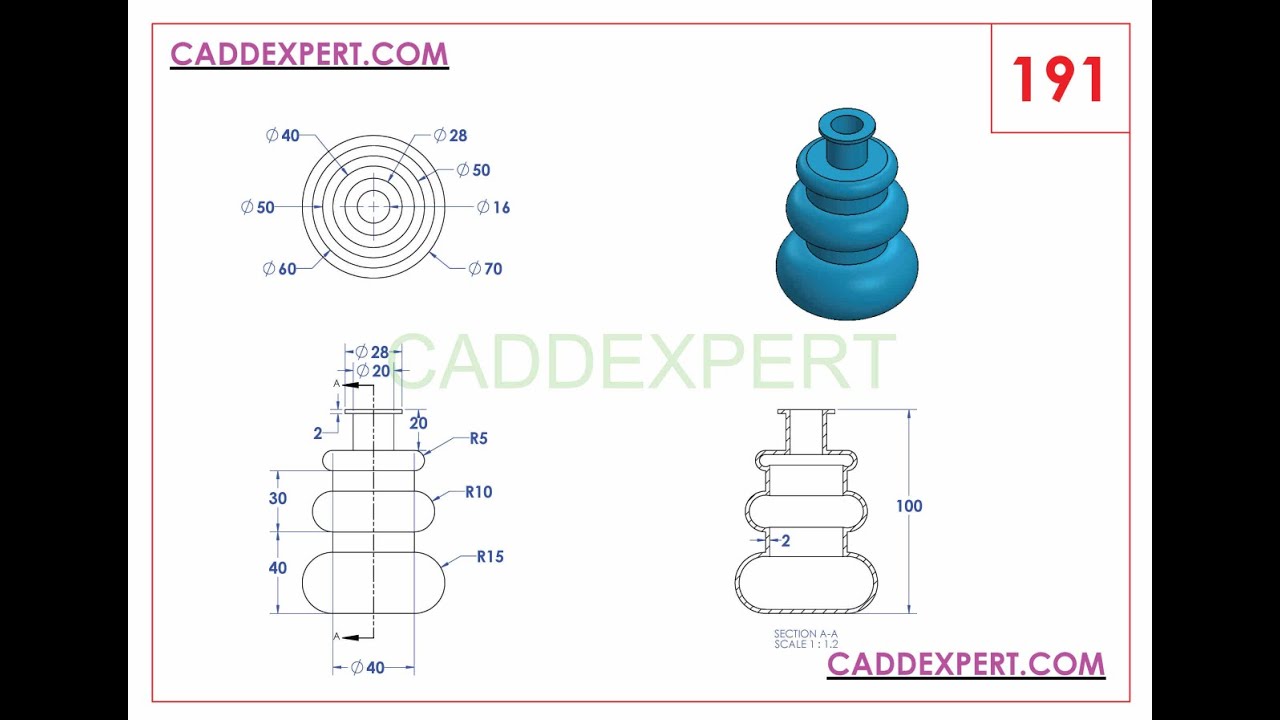 Exercise 191 from CADDEXPERT.COM