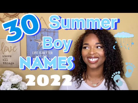 SUMMER INSPIRED BOY NAMES 2022 | BABY BOY NAMES | FUN NAMES FOR BOYS 2022 | NEW PARENT NAME IDEAS