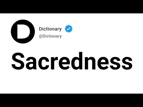 Sacredness Meaning In English