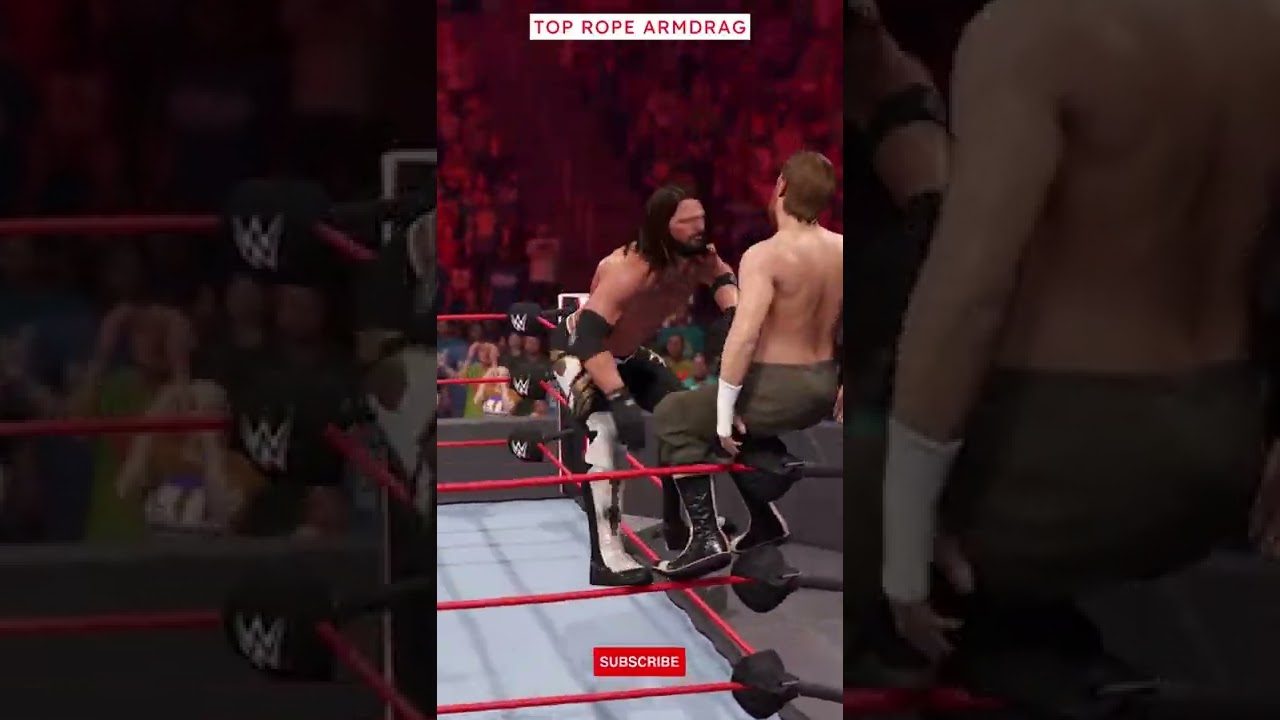 AJ Styles delivers Arm Drag on Sami Zayn off the top rope | #WWE2K22