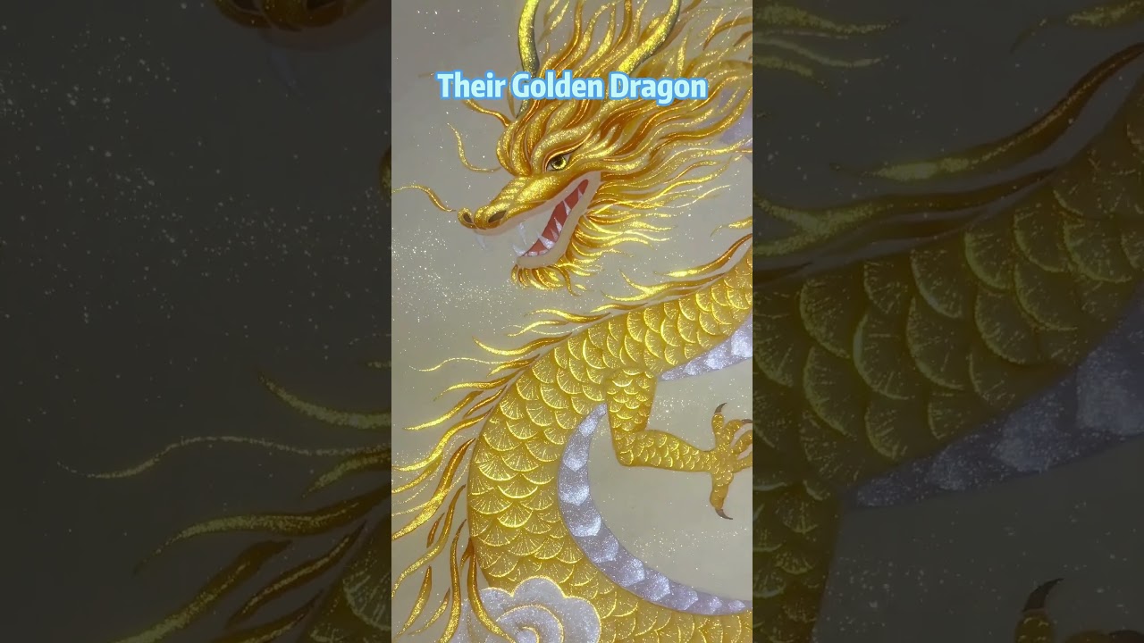 Unrivaled Golden Dragon 🐉 #drawing