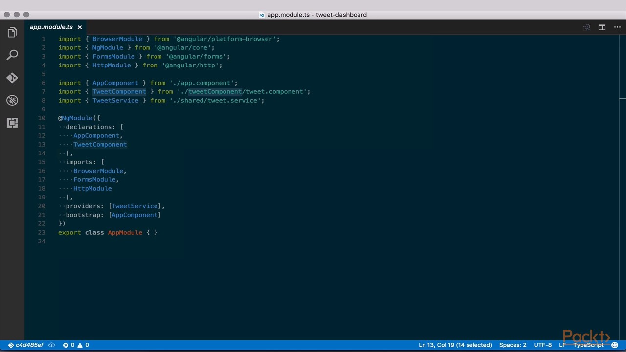 Building Data Visualizations with D3 and Angular 2 :Creating a TweetComponent | packtpub.com