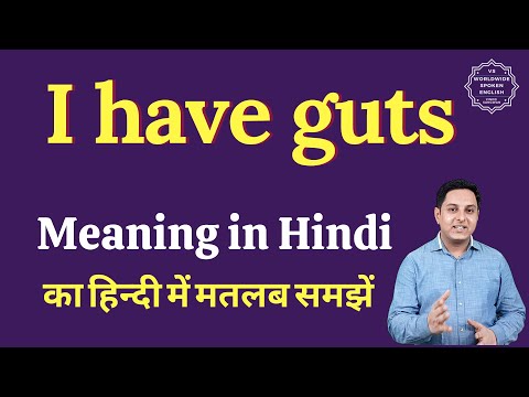 I have guts meaning in Hindi | I have guts ka matlab kya hota hai