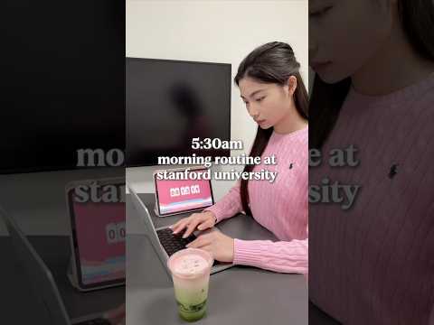 5:30am morning routine at stanford university ???? #vlog #collegelife #studytips #productivity