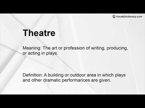 Theatre Meaning