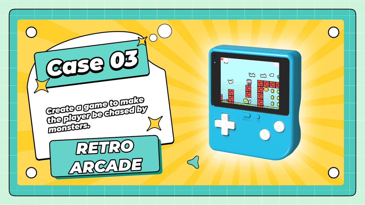 ELECFREAKS RETRO Arcade Dodge Monsters Game – Full Step-by-Step MakeCode Tutorial (Case 03)