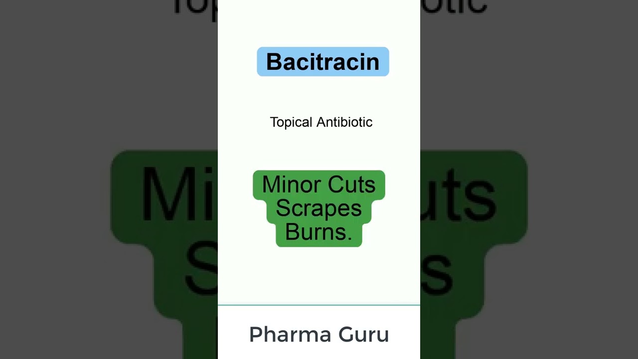 Bacitracin -  Topical Antibiotic -  In a nutshell.