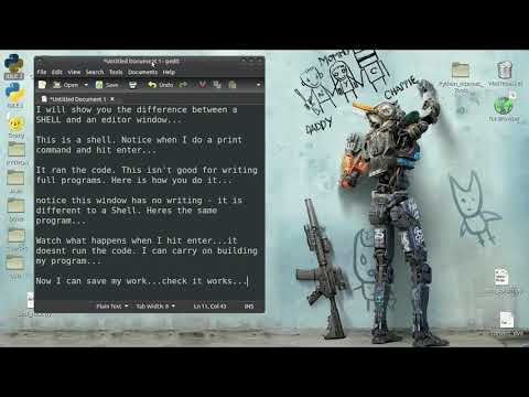 Python IDLE Basics - Difference between Shell and Editor