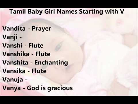Unique Tamil baby girl names starting with V