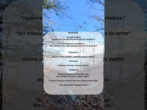 REASSURE • Growing English vocabulary • 0005