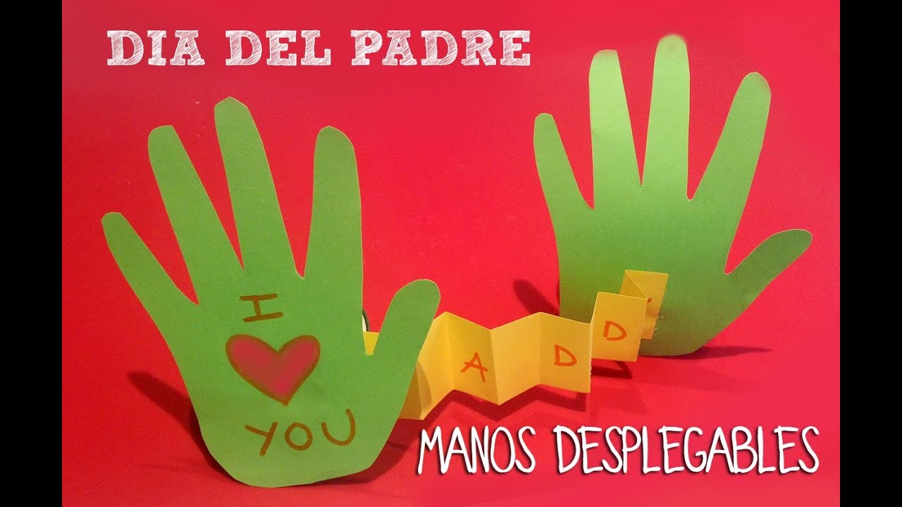 Día del Padre Manualidades | Mano desplegable con mensaje