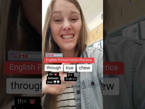 🗣HOW TO PRONOUNCE "through" vs. "true" vs. "chew" in English with a Canadian/American 🇨🇦/🇺🇸 Accent
