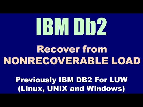 DB2 Recover from NON RECOVERABLE Load