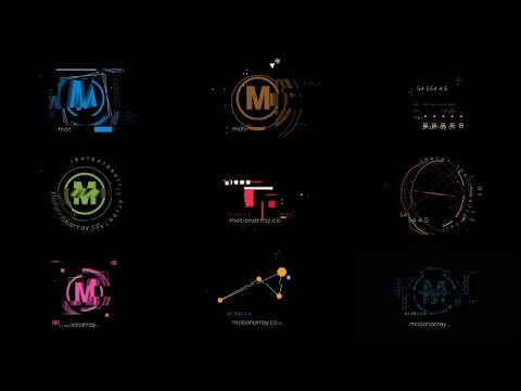 Glitch Tech Logo Set After Effects Templates
